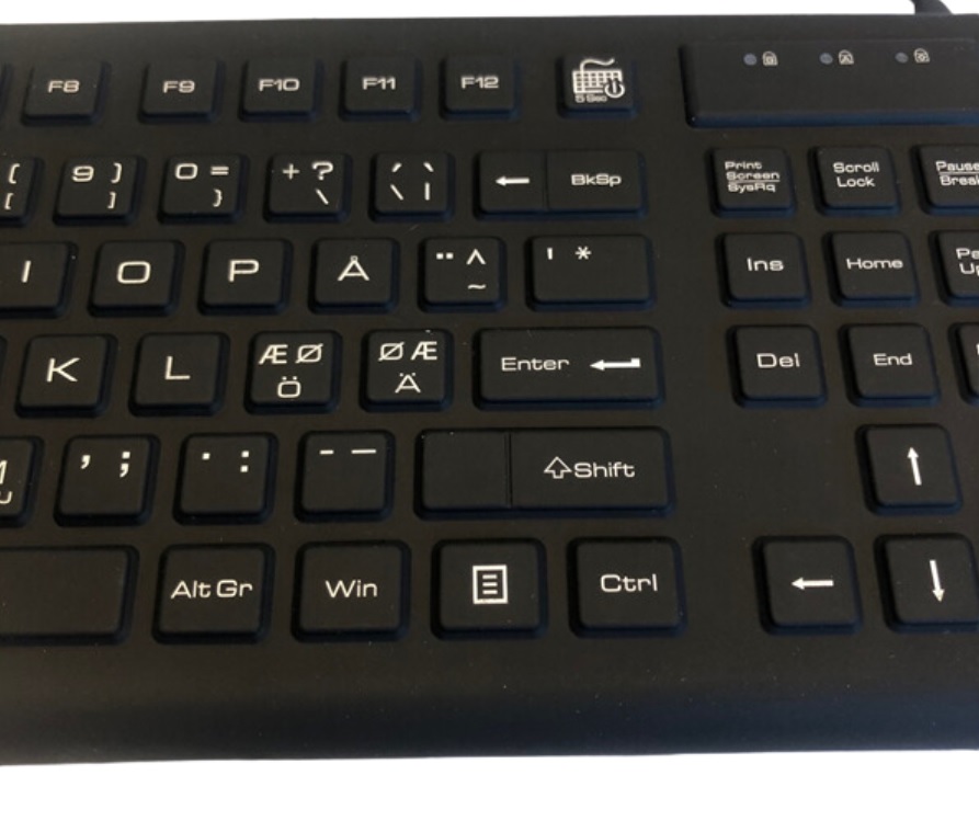 Vanntett IP68 nordisk tastatur i full størrelse. - Direktronik AB